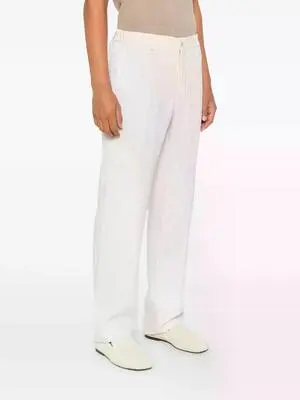 Incotex Linen Trousers With Elasticated Waist