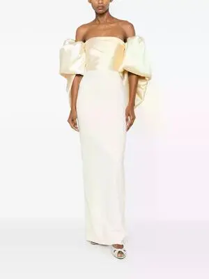 Solace London Off-shoulder Puff-sleeve Maxi Dress