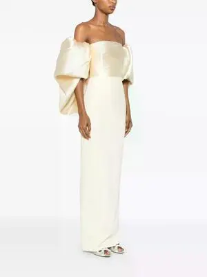Solace London Off-shoulder Puff-sleeve Maxi Dress