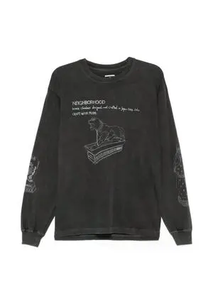 NEIGHBORHOOD Graphic-print Long-sleeve T-shirt - Grey