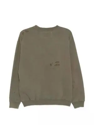 NEIGHBORHOOD Distressed Graphic-print Sweater - Green