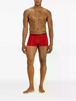 DIESEL® Logo-waistband Cotton Boxers - Red