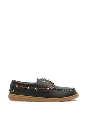 GROUNDIES Contrast-stitched Boat Shoes