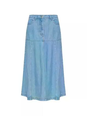 Munthe Panelled Denim Maxi Skirt - Blue