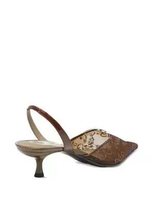 DIESEL® Lace-mesh Pointed-toe Slingback Shoes