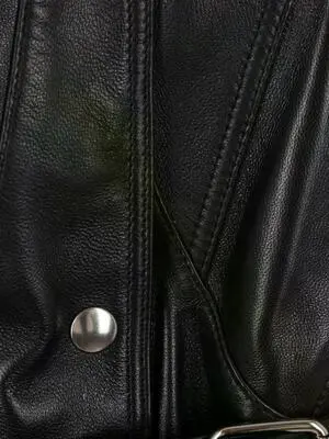 Vaquera Belted Leather High Neck Jacket