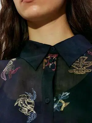 Munthe Embroidered Midi Dress