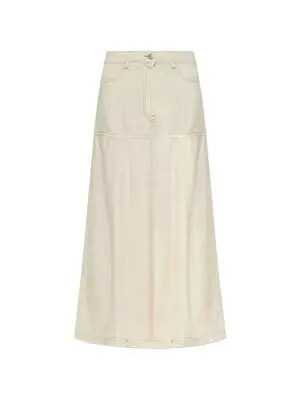 Munthe Contrast Stitch Panelled Maxi Skirt