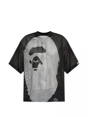 A BATHING APE Water Print Ape Head Relaxed-fit T-shirt - Black