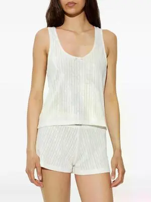 Munthe Nanetta Pointelle-knit Top