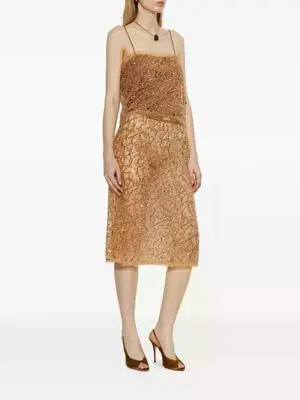 Munthe Sequin-embellished Beaded Midi Skirt