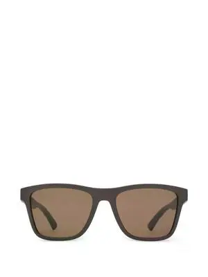 Burberry Textured Check Square Sunglasses - Brown