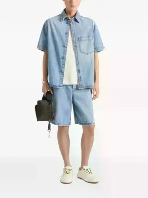 Givenchy Faded Denim Shorts - Blue