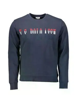 U.s. Polo Assn. Logo Print Crew Neck Sweater - Blue