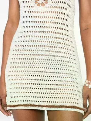 TERRY PUESTO Crochet Halterneck Mini Dress