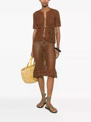 TERRY PUESTO Crochet-knit Cardigan