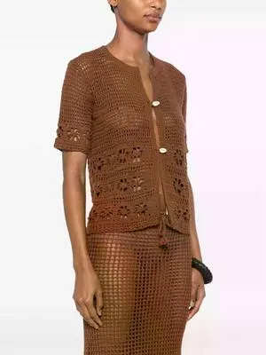 TERRY PUESTO Crochet-knit Cardigan