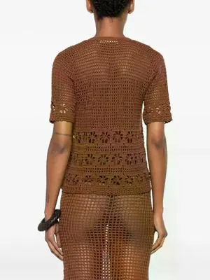 TERRY PUESTO Crochet-knit Cardigan