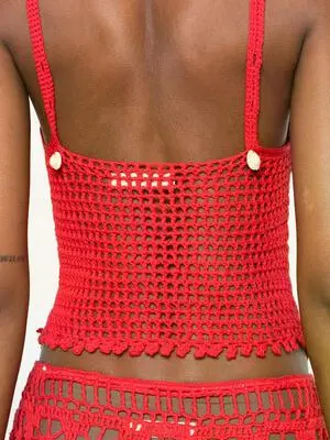 TERRY PUESTO Crochet Knit Shell