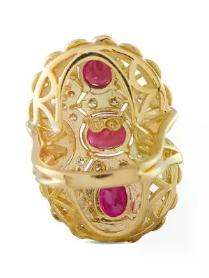 LB EXCLUSIVE 14k Yellow Ruby And Diamond Ring