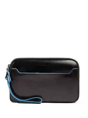 PIQUADRO Leather Clutch Bag - Black