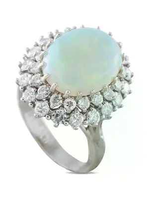 LB EXCLUSIVE Opal And Diamond Ring - Silver