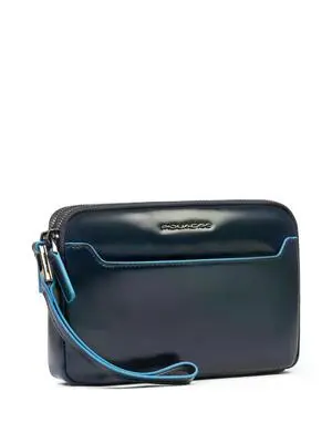 PIQUADRO Leather Wrist-strap Clutch Bag
