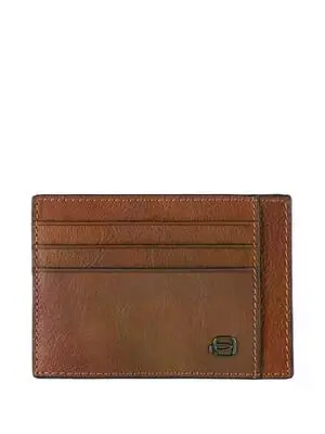 PIQUADRO Leather Card Holder - Brown