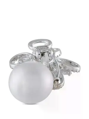 ASSAEL 18k White Gold Diamond And Pearl Clip-on Earrings