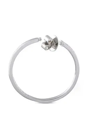 Memoire 18k White Gold Diamond Hoop Earrings