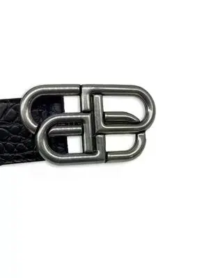 Balenciaga B-buckle Belt - Black