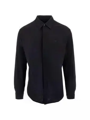 Emporio Armani Logo-embroidered Wool Shirt