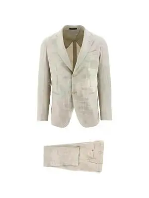 Emporio Armani Single-breasted Slub-texture Suit
