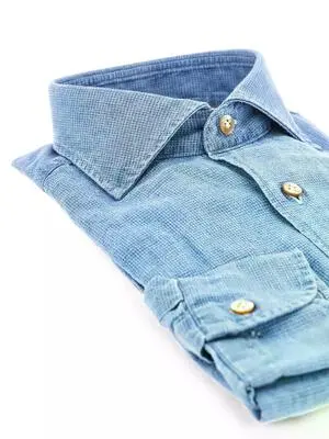 BORRIELLO NAPOLI Denim-effect Cotton Shirt