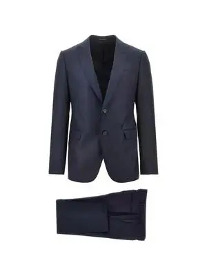 Emporio Armani Single-breasted Wool Suit - Blue