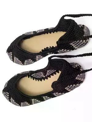 SLO_HAND_MADE Hand-made Crochet Ballet Flats