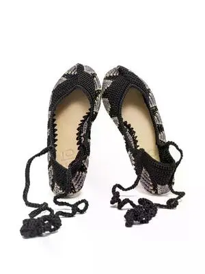 SLO_HAND_MADE Hand-made Crochet Ballet Flats