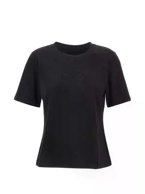 ELENA MIRÒ Embossed Logo Jersey T-shirt - Black