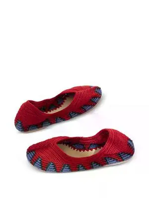 SLO_HAND_MADE Hand-woven Crochet Ballet Flats