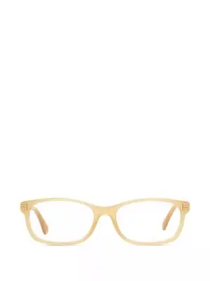 JIMMY CHOO Rectangle-frame Glasses - Neutrals