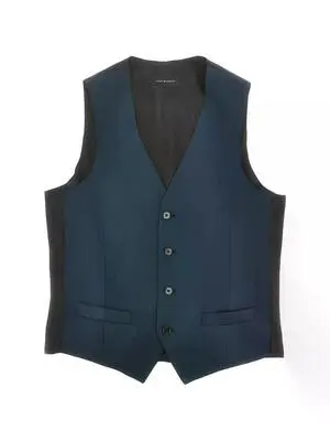 LUIGI BIANCHI Wool Waistcoat - Blue
