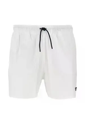 Emporio Armani Logo Patch Swim Shorts - White