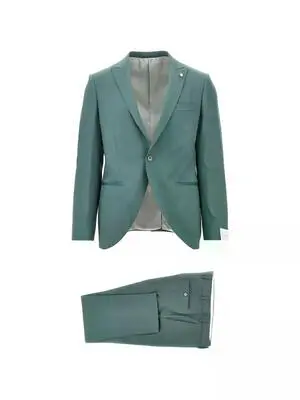 LUIGI BIANCHI Single-breasted Wool Suit - Green