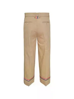 Thom Browne Rwb-stripe Cotton Gabardine Trousers