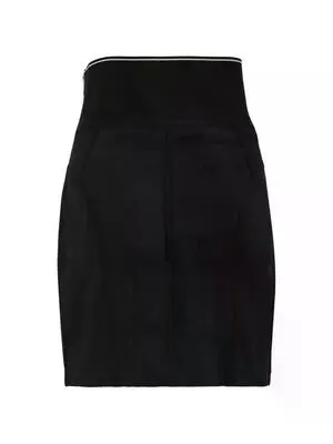 Alexander Wang Ribbed High-waisted Midi Skirt - Black
