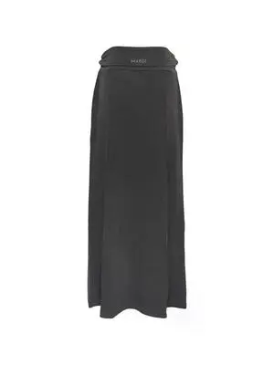 MARDI MERCREDI Foldover-waist Ruched Maxi Skirt