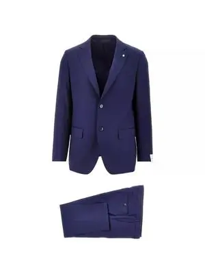 LUIGI BIANCHI Single-breasted Wool Suit - Blue