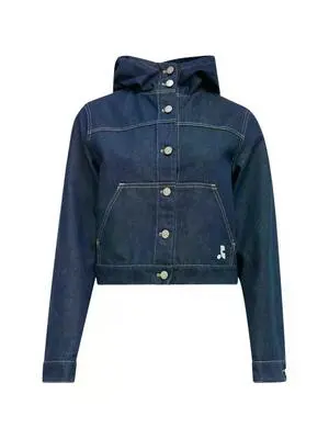 REST & RECREATION Hooded Denim Jacket - Blue