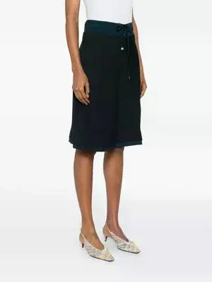 SYSTEM Drawstring Layered-hem Shorts