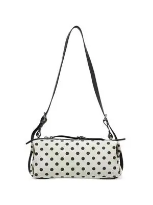 MSGM Polka-dot Striped Shoulder Bag - Black
